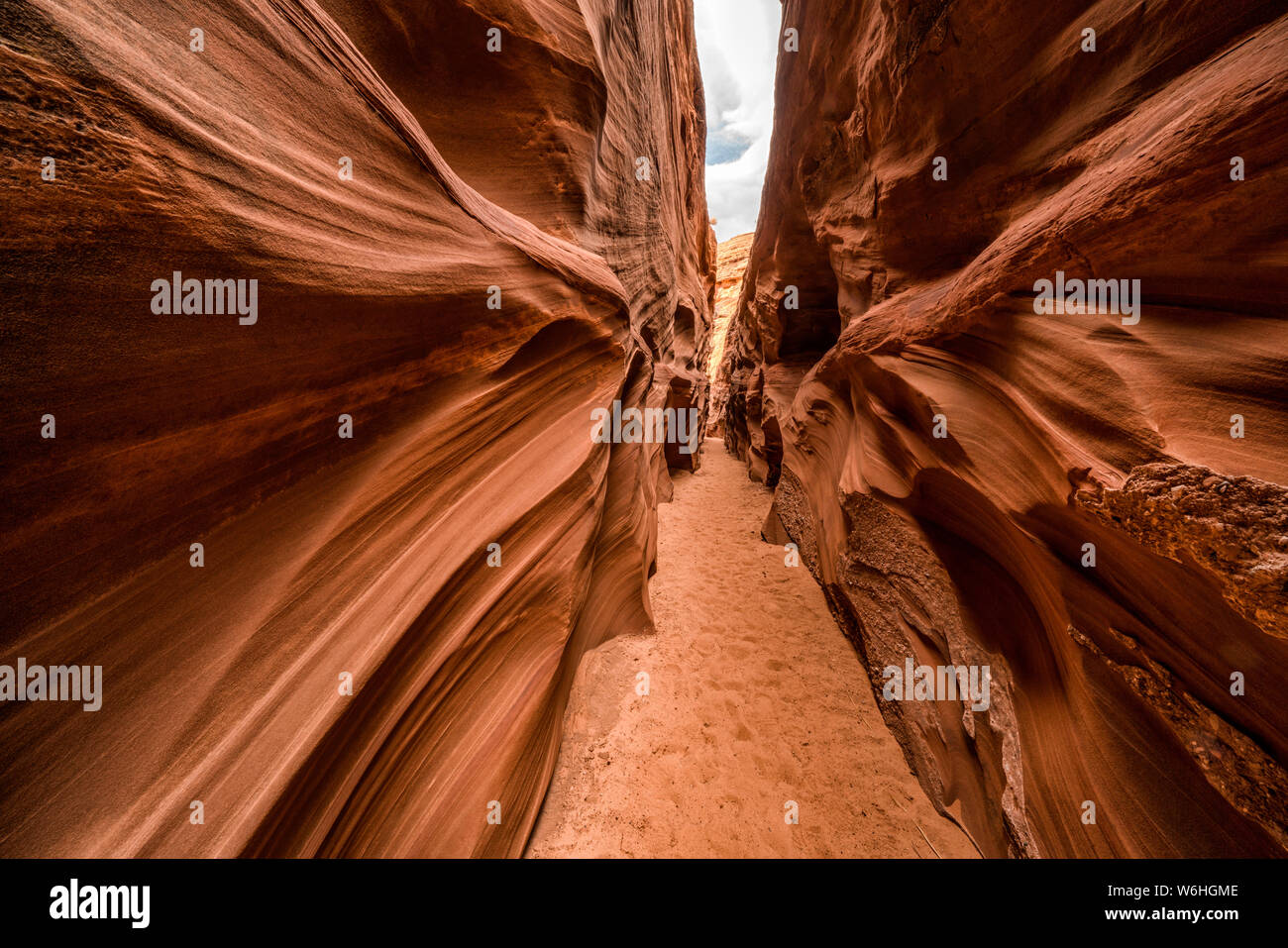 Slot Canyon known as Mountain Sheep Canyon; Page, Arizona, United ...