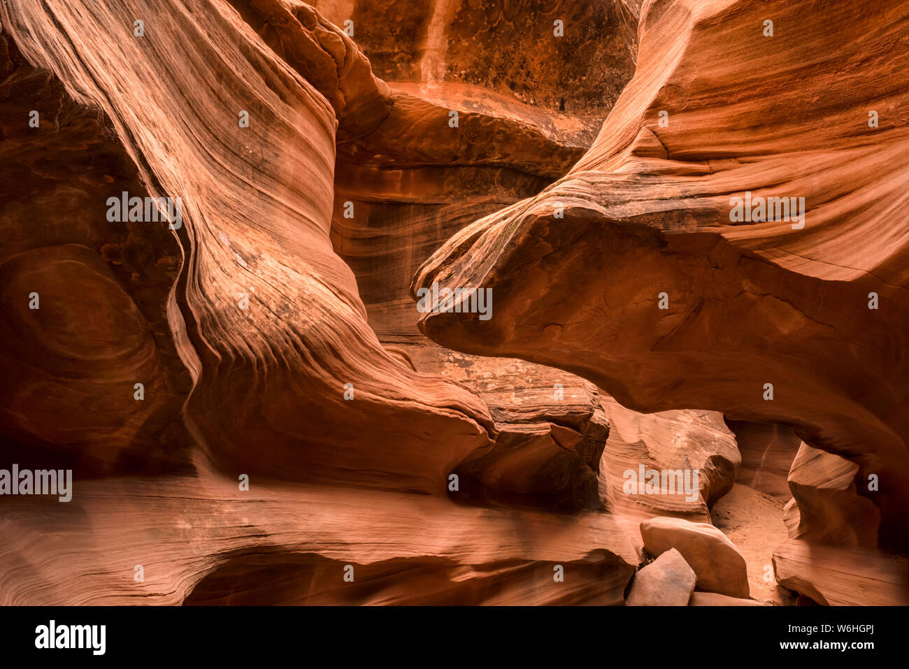 Slot Canyon known as Mountain Sheep Canyon; Page, Arizona, United ...