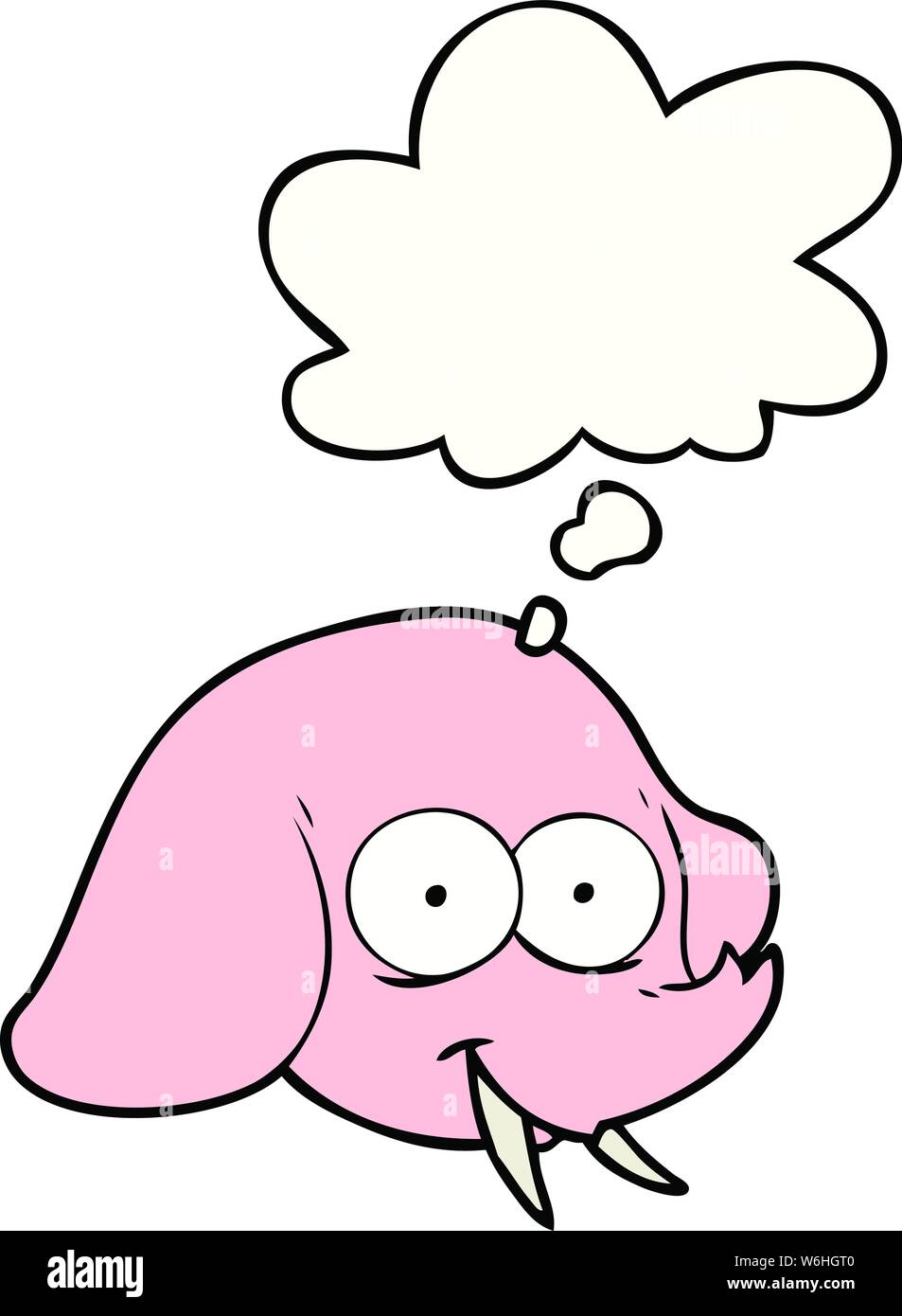 cartoon elephant face with thought bubble Stock Vector Image & Art - Alamy