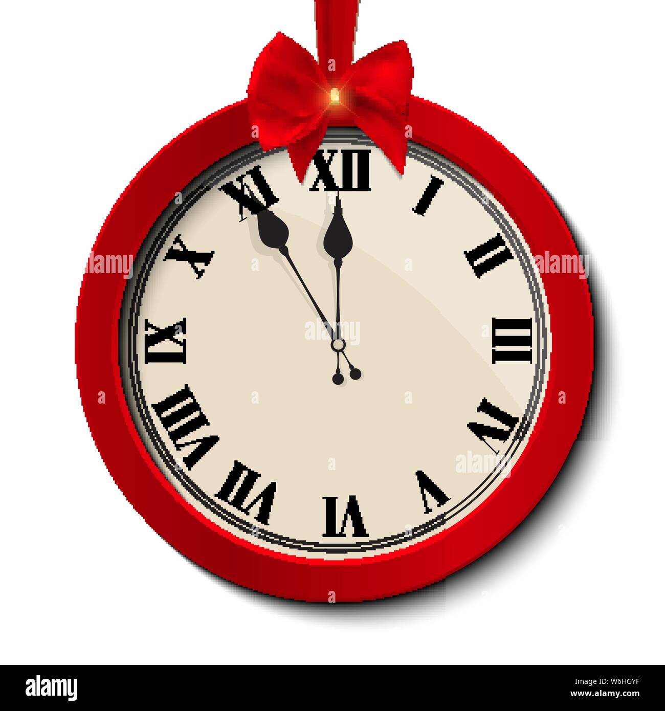 Abstract CHRISTMAS CLOCK Icon. Vector Illustration Stock Vector Image ...