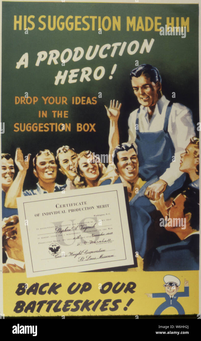 His Suggestion Made Him a Production Hero Stock Photo - Alamy