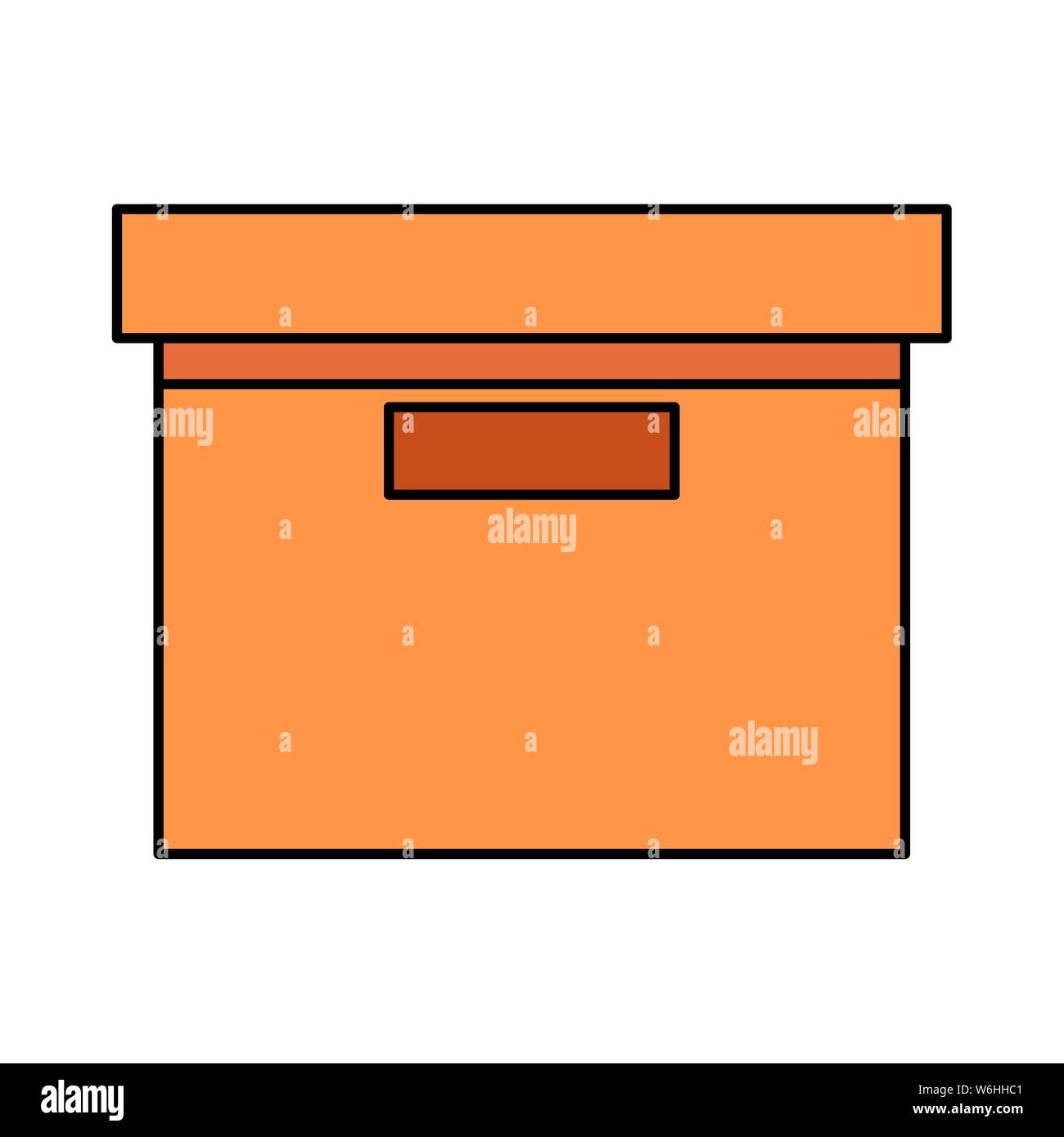 office carton box isolated icon Stock Vector Image & Art - Alamy