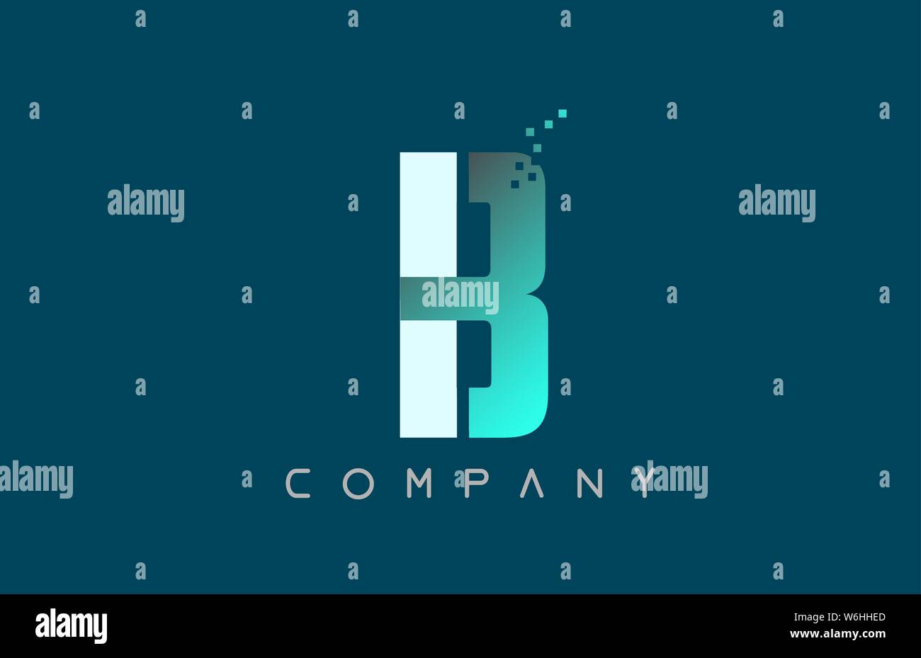blue alphabet letter B logo design suitable for a company or business ...