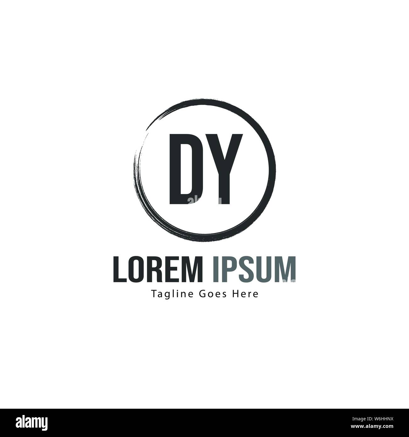 Initial DY logo template with modern frame. Minimalist DY letter logo ...