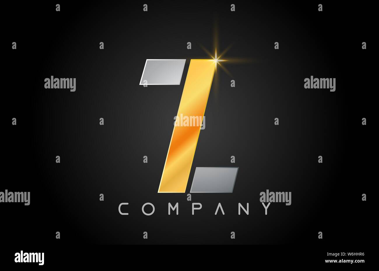 gold alphabet letter Z logo design suitable for a company or business ...