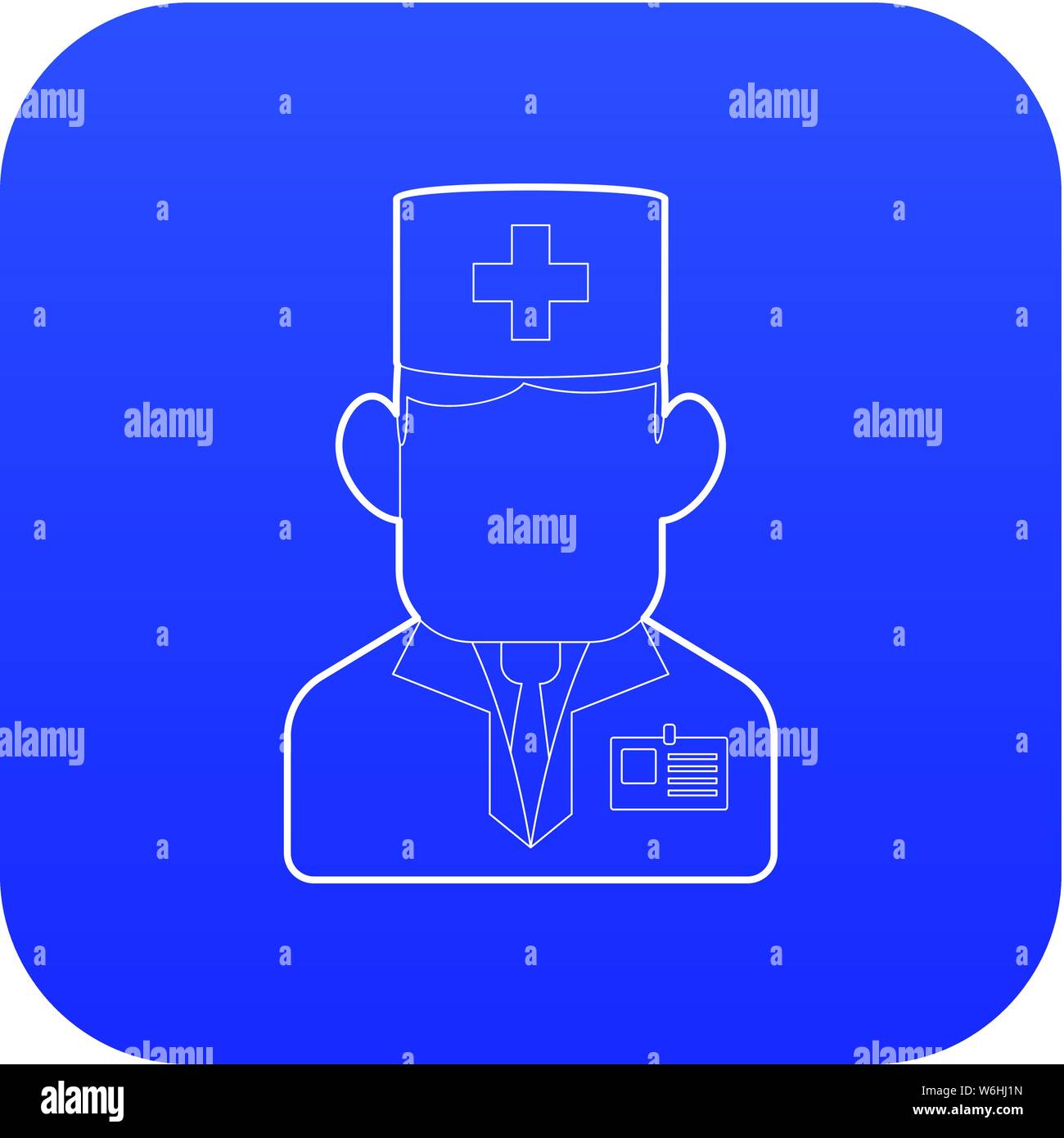 Doctor icon blue vector Stock Vector Image & Art - Alamy