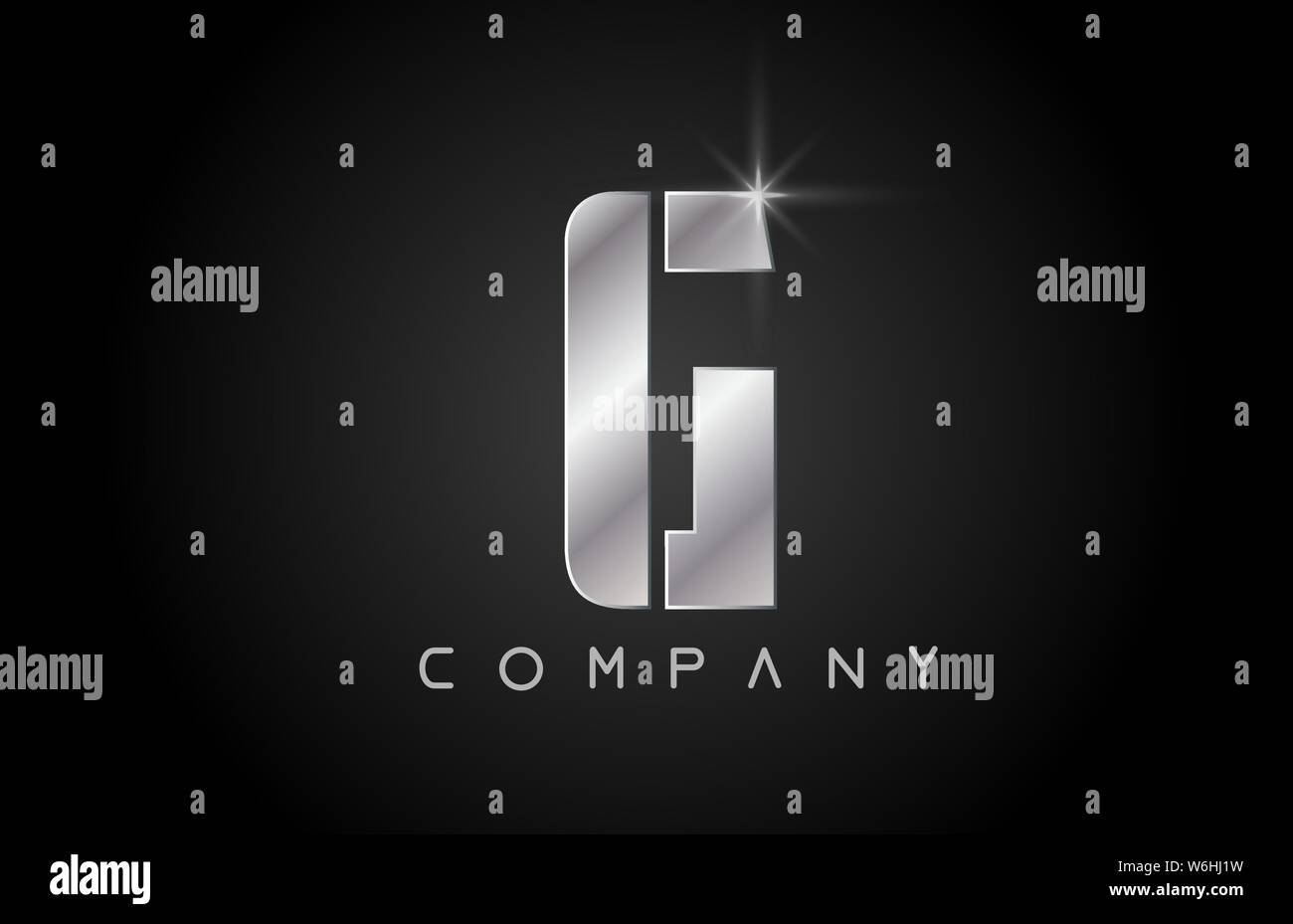 silver alphabet letter G logo design suitable for a company or business ...