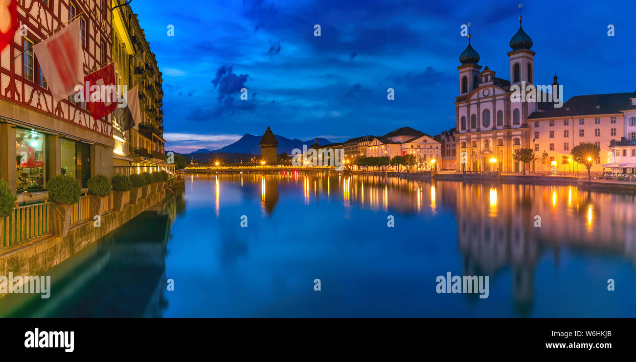 Lucerne by night hi-res stock photography and images - Alamy