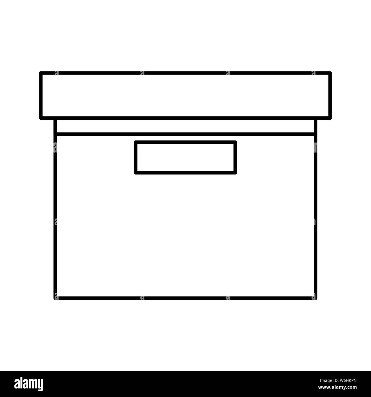 office carton box isolated icon Stock Vector Image & Art - Alamy