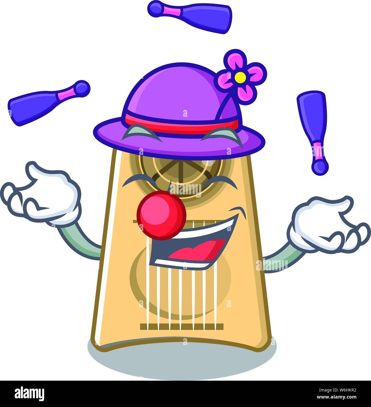 Juggling egg slicer above the cartoon table Stock Vector Image & Art ...