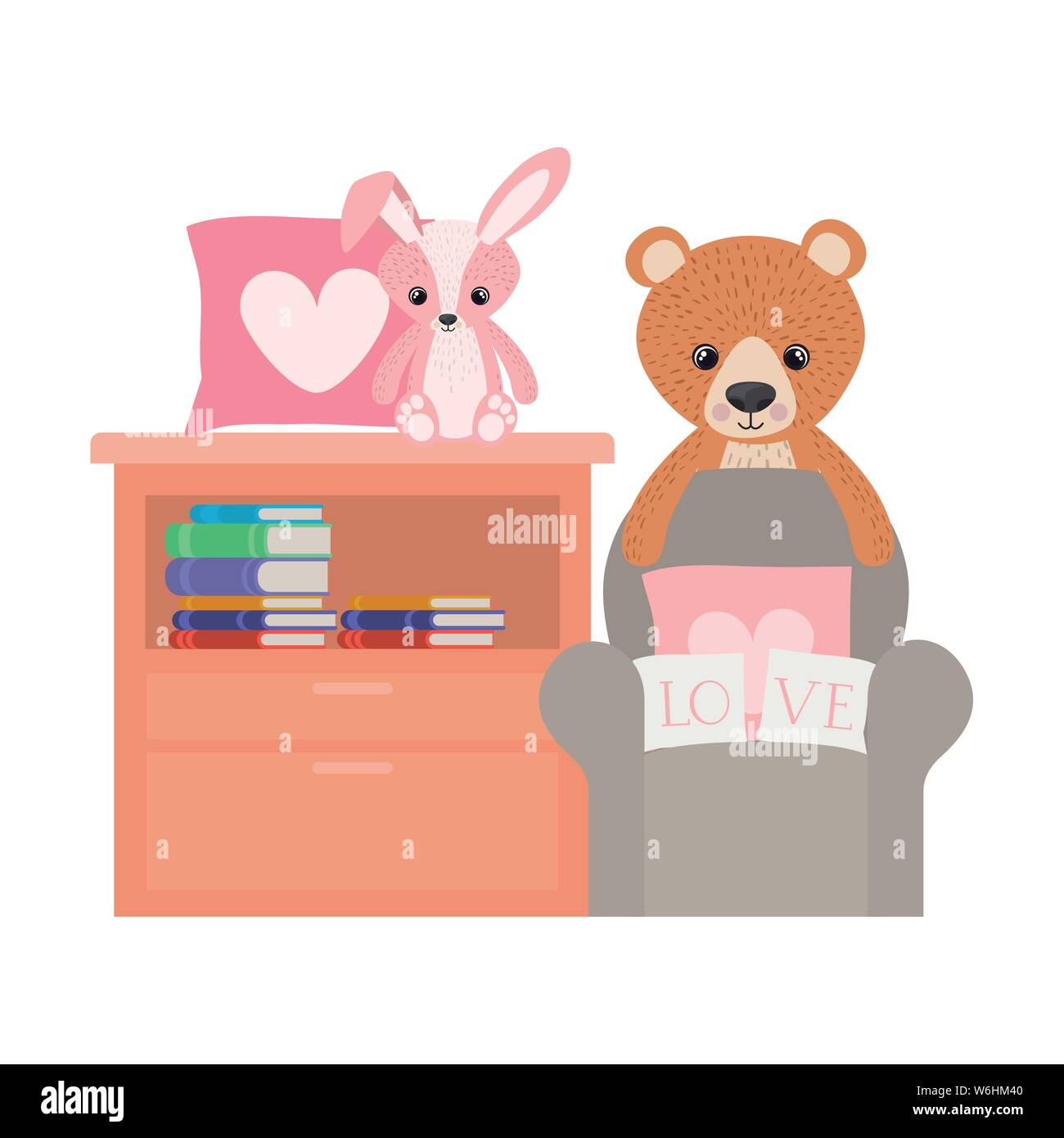 Teddy bear and rabbit design Stock Vector Image & Art - Alamy