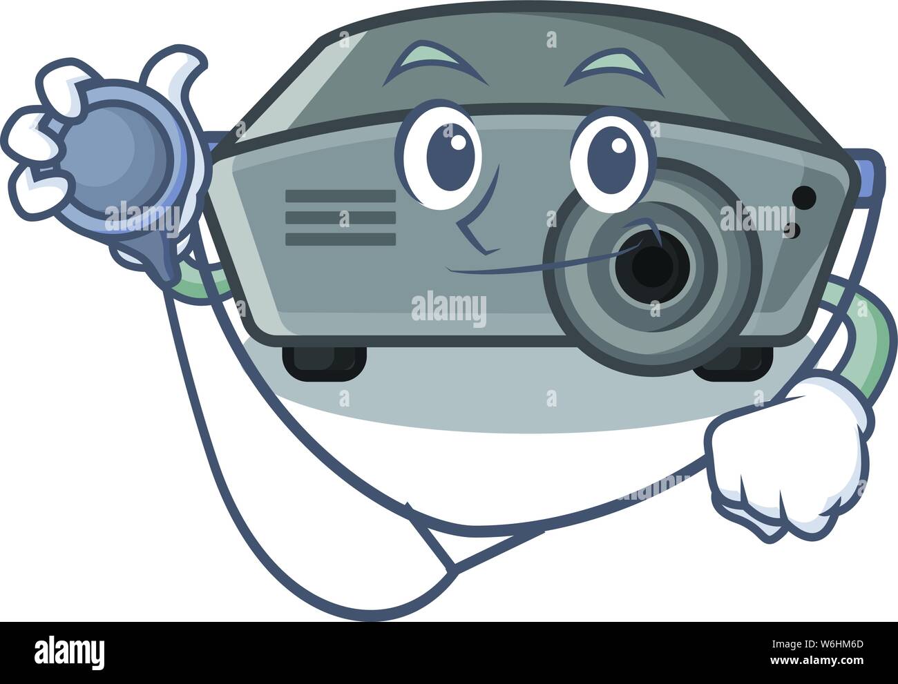 Doctor projector sticks to the character wall Stock Vector Image & Art ...