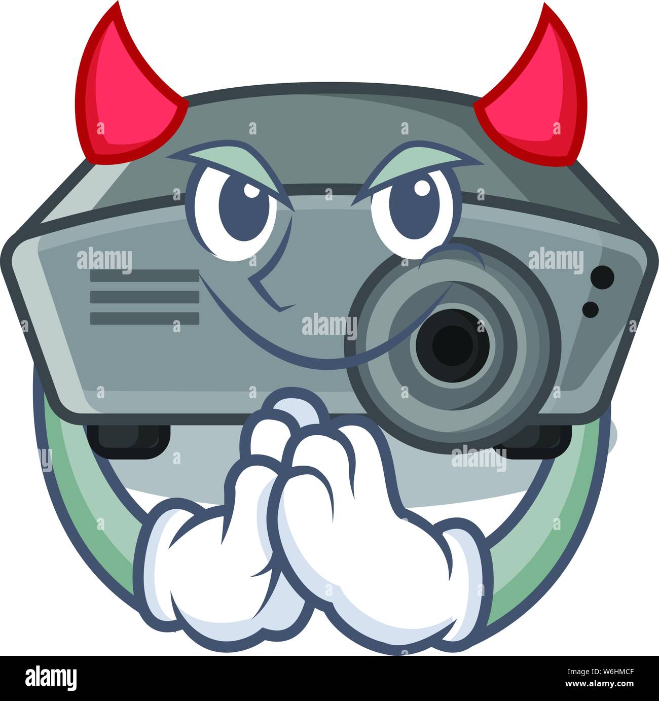 Devil projector in the a cartoon shape Stock Vector Image & Art - Alamy
