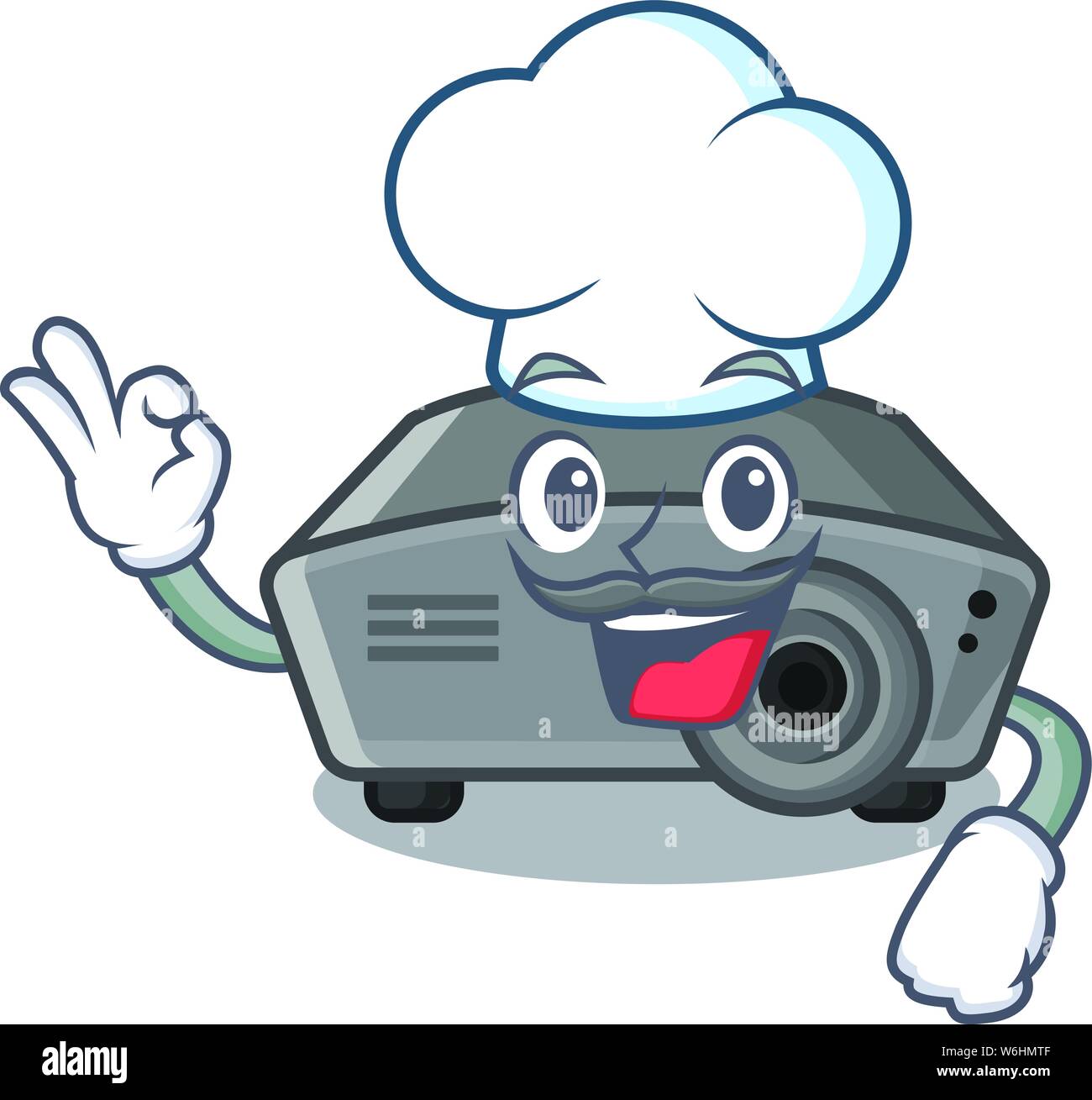 Chef projector isolated with on the mascot Stock Vector Image & Art - Alamy