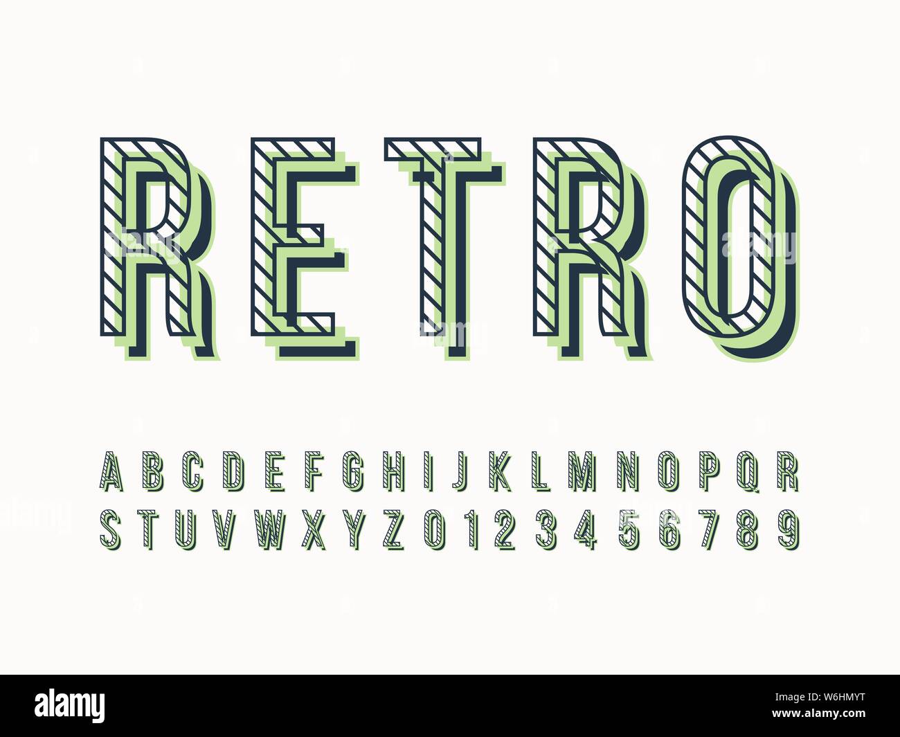 Retro color font and alphabet. Stock vector Stock Vector Image & Art ...