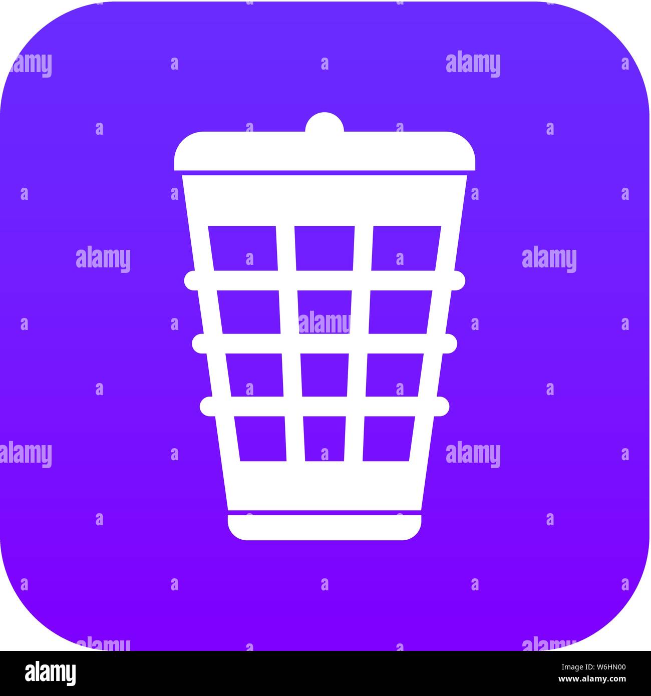 Trash can icon digital purple Stock Vector Image & Art - Alamy