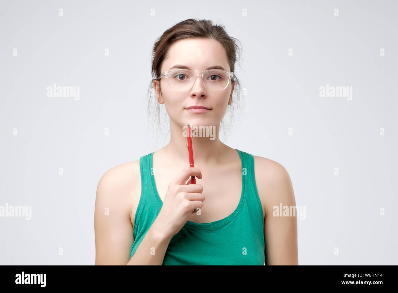 Slight smile hi-res stock photography and images - Alamy