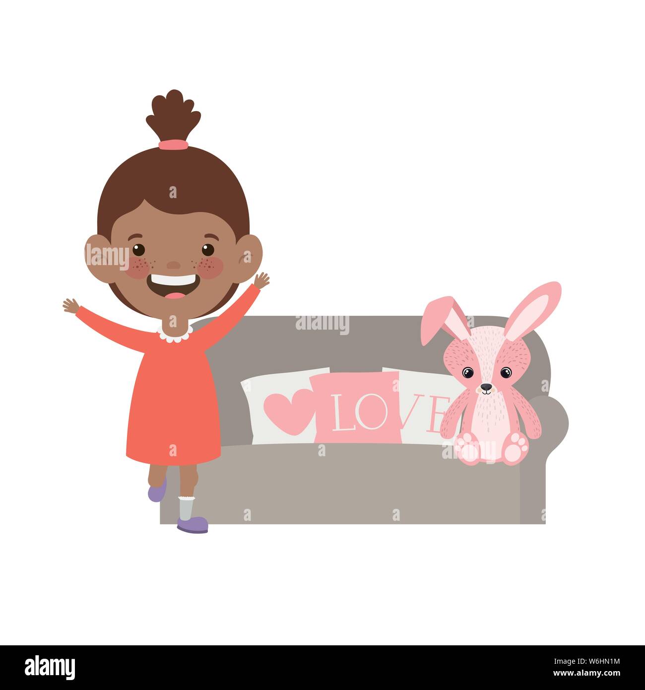 Isolated girl cartoon design vector illustration Stock Vector Image ...