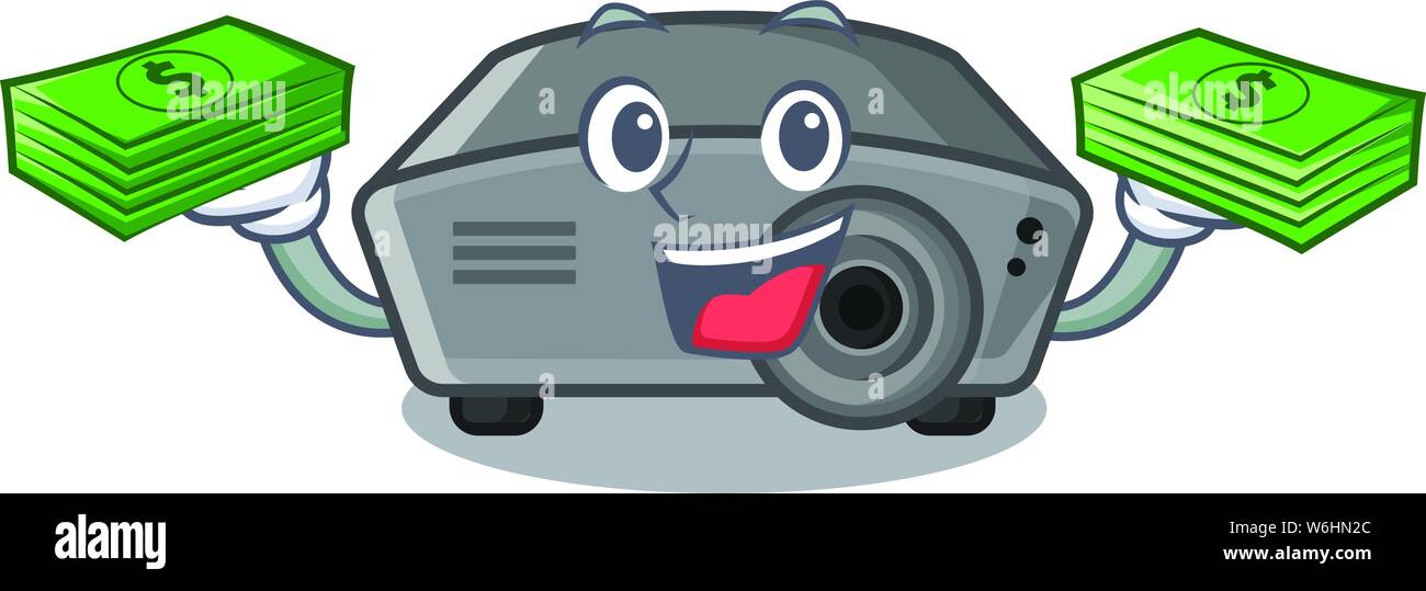 With money bag projector in the a cartoon shape Stock Vector Image ...