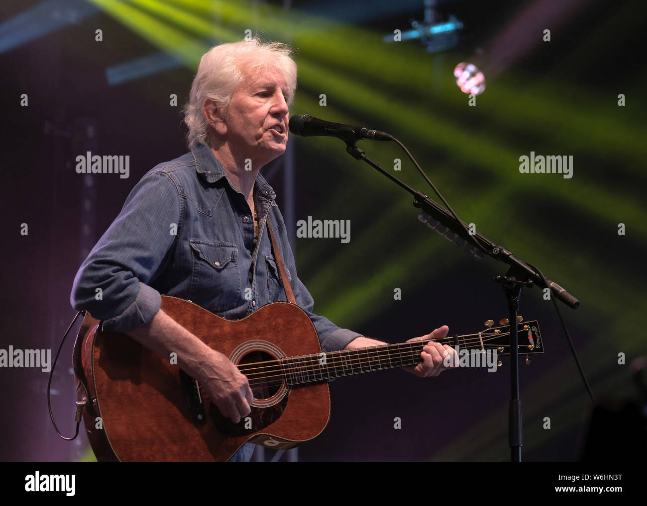 English singer and songwriter, Graham William Nash OBE, formerly part ...