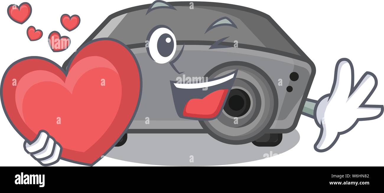 With heart projector in the a cartoon shape Stock Vector Image & Art ...