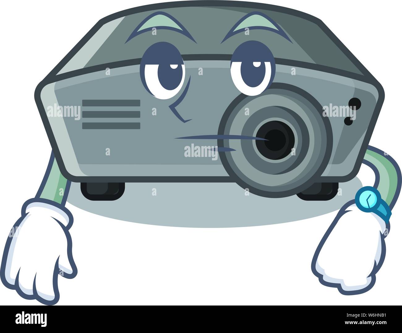 Waiting projector toy in a cartoon chair Stock Vector Image & Art - Alamy