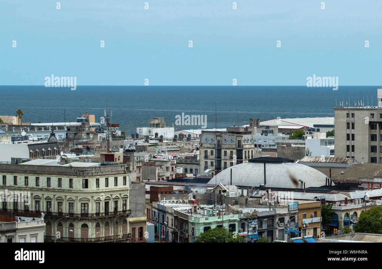 Panorama of the Montevideo Skyline. Montevideo is the capital and the ...