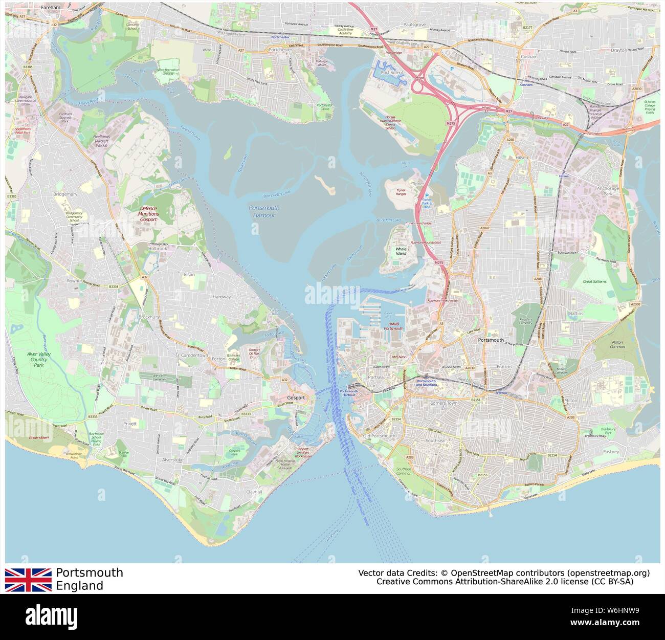 Map Of Portsmouth England High Resolution Stock Photography and Images ...