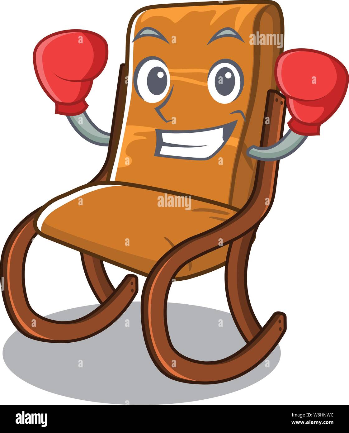 Boxing rocking chair in cartoon living room Stock Vector Image & Art ...