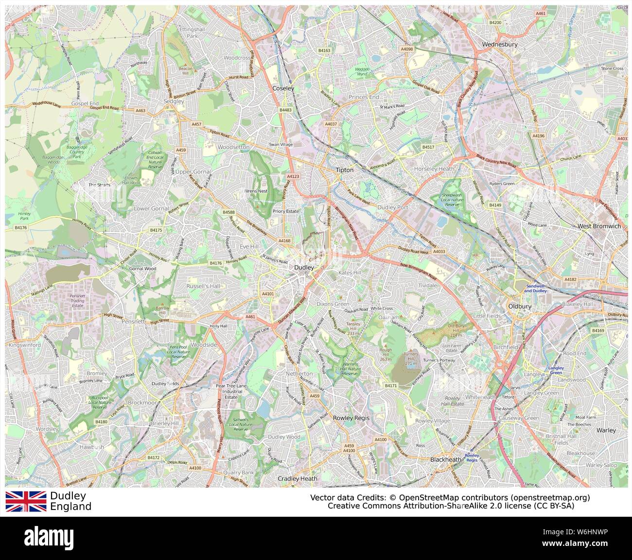 Dudley map Stock Vector Images - Alamy