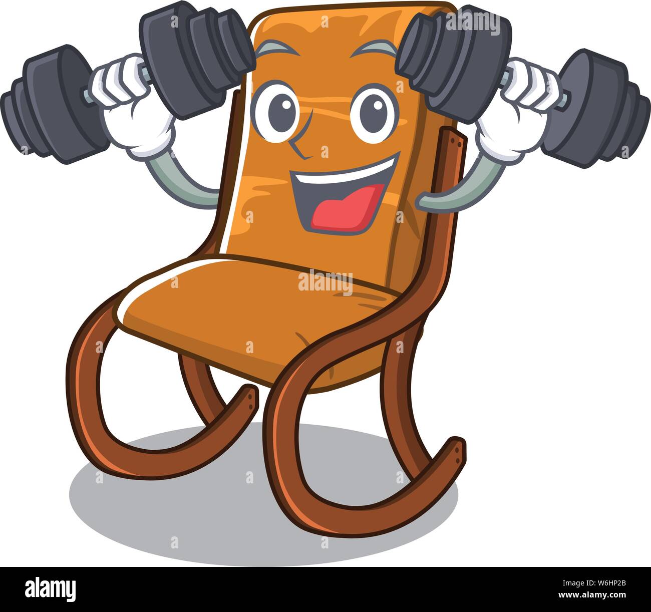 Fitness rocking chair in cartoon living room Stock Vector Image & Art ...
