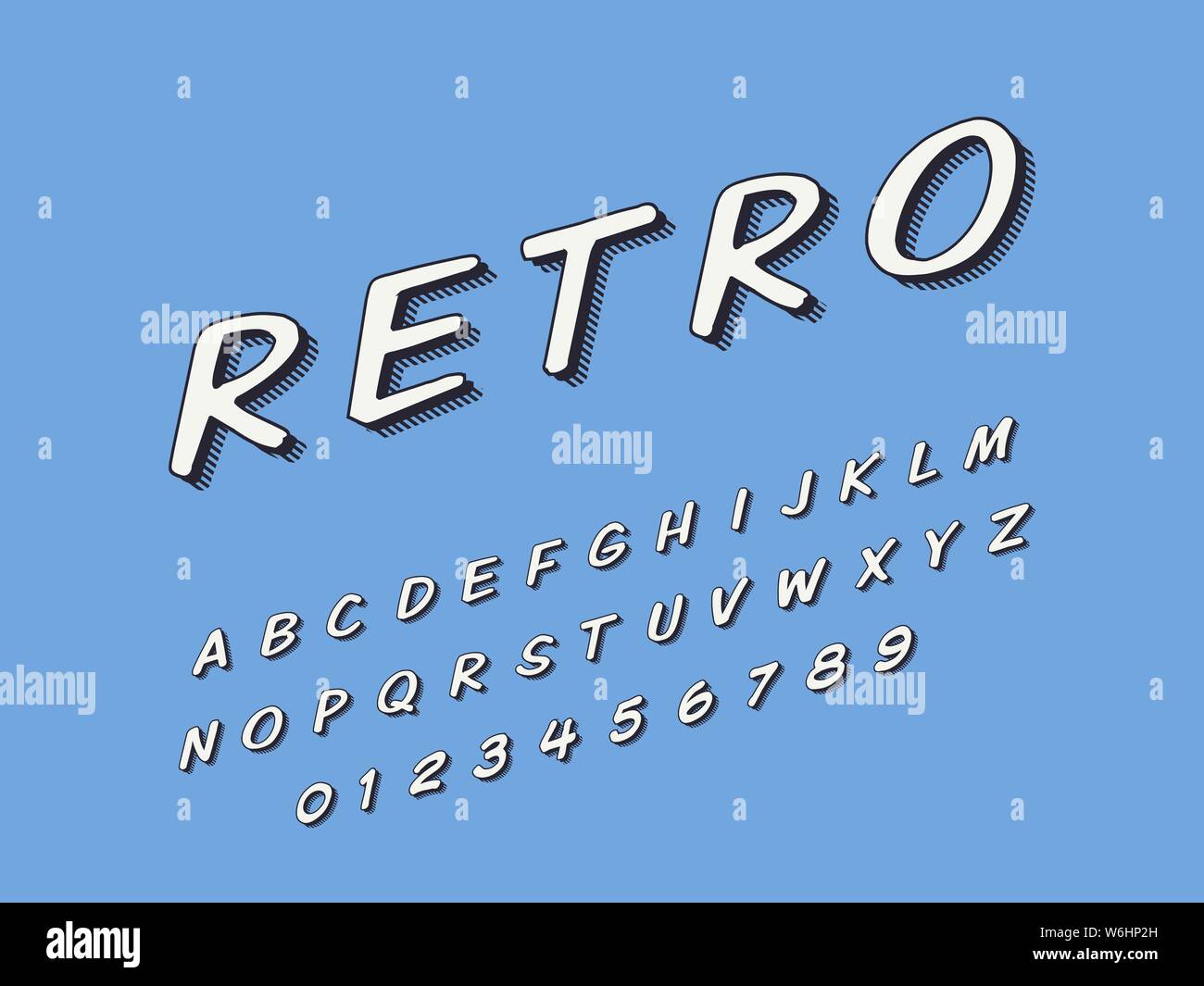 Retro color font and alphabet. Stock vector Stock Vector Image & Art ...