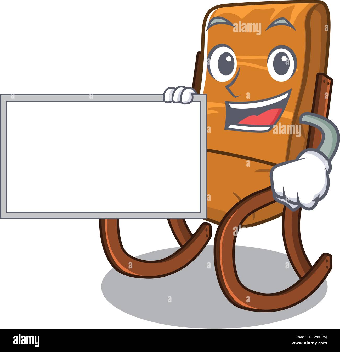 With board rocking chair in cartoon living room Stock Vector Image ...