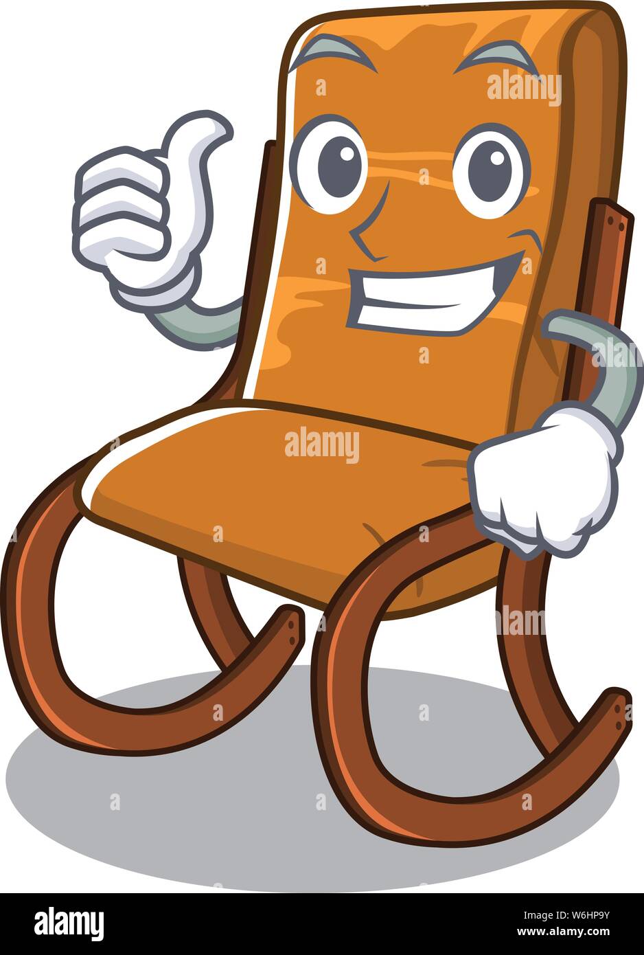 Thumbs up rocking chair isolated in the character Stock Vector Image ...