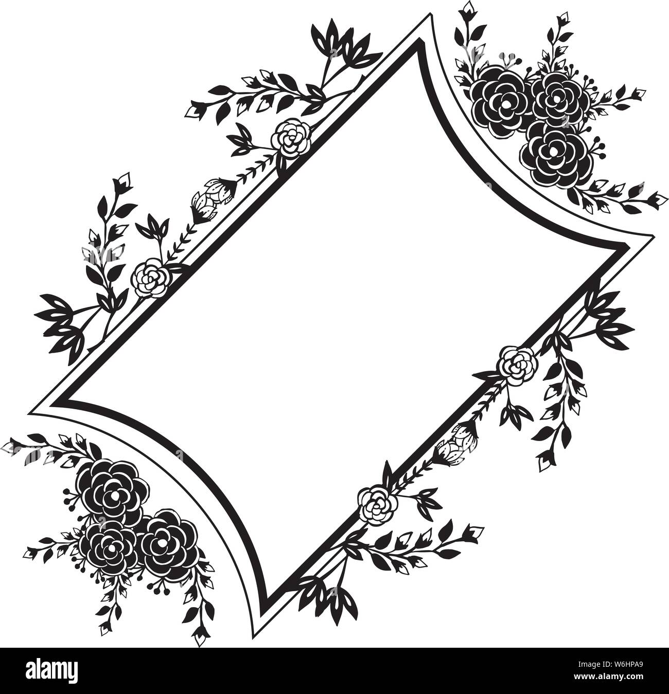 Vintage cards, decoration of beautiful flower, various shape elegant ...