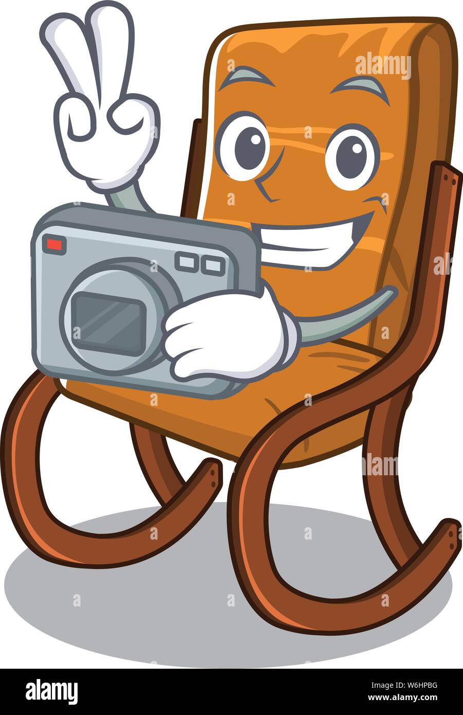 Photographer rocking chair in the cartoon shape Stock Vector Image ...