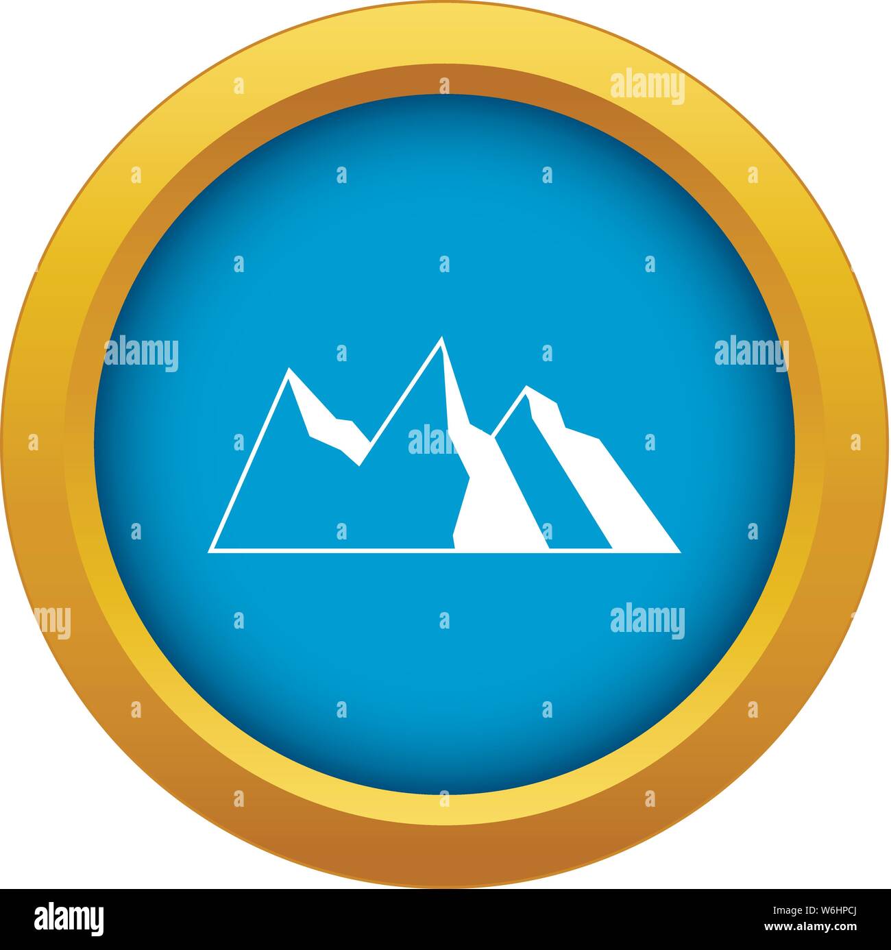 Mountains icon blue vector isolated Stock Vector Image & Art - Alamy