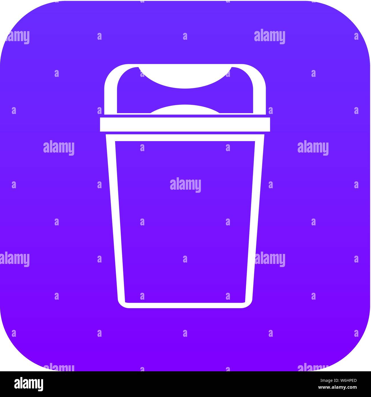 Trash can icon digital purple Stock Vector Image & Art - Alamy