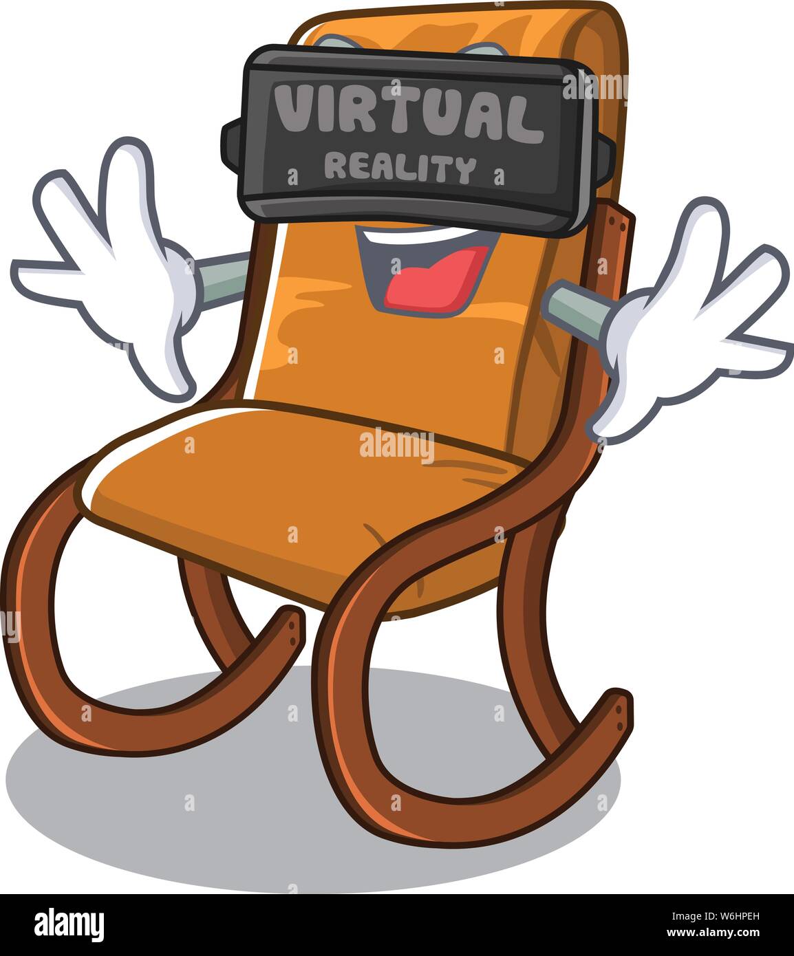 Virtual reality rocking chair in the cartoon shape Stock Vector Image ...