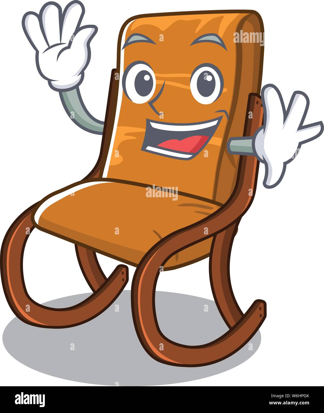 Waving rocking chair isolated in the character Stock Vector Image & Art ...