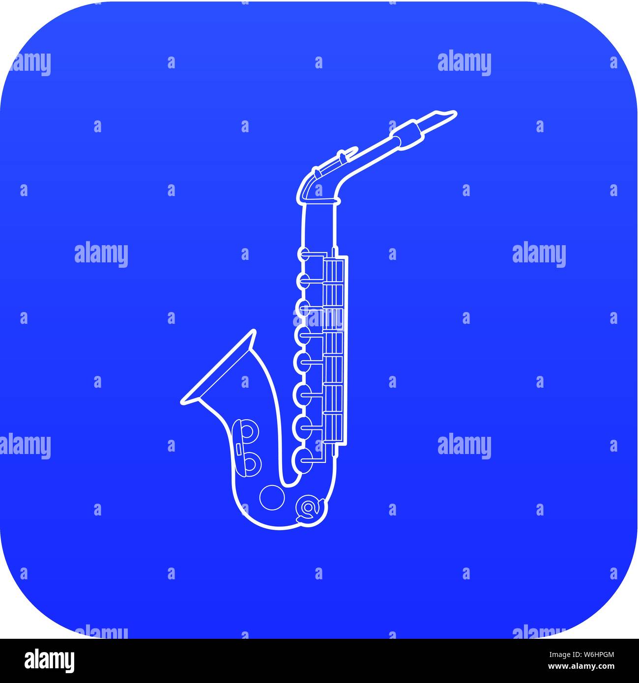 Saxophone icon blue vector Stock Vector Image & Art - Alamy