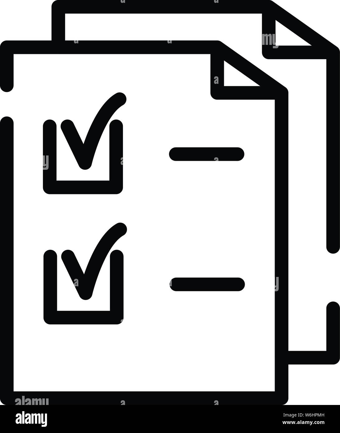 Check sheets icon, outline style Stock Vector Image & Art - Alamy