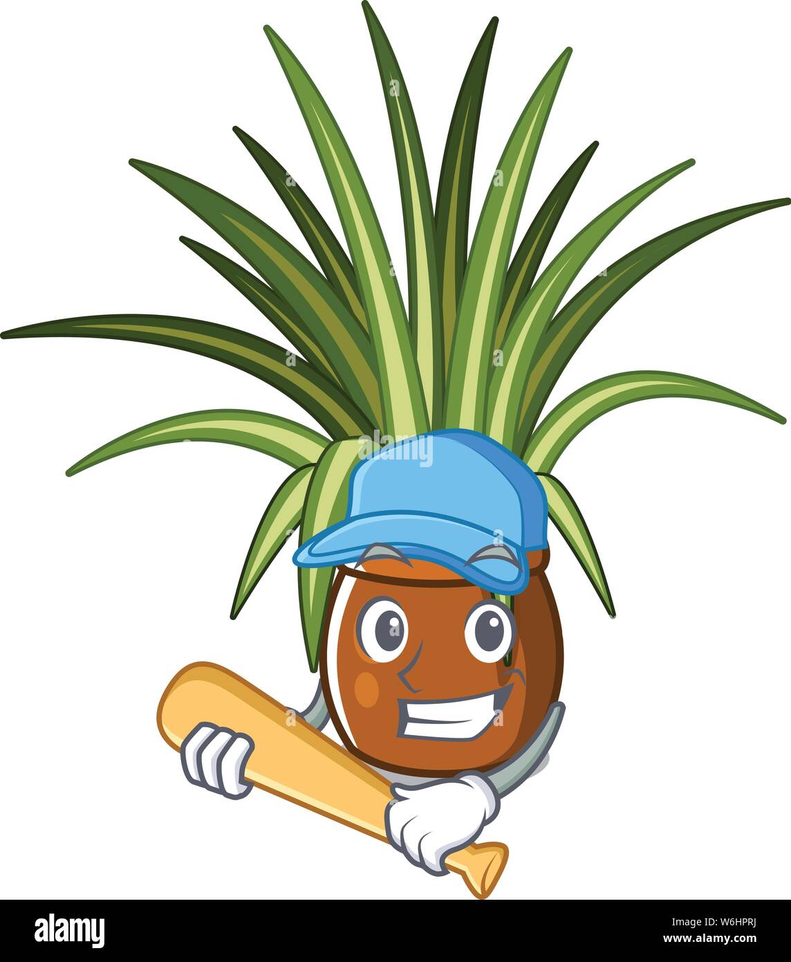 Playing baseball spider plant in the character shape Stock Vector Image ...