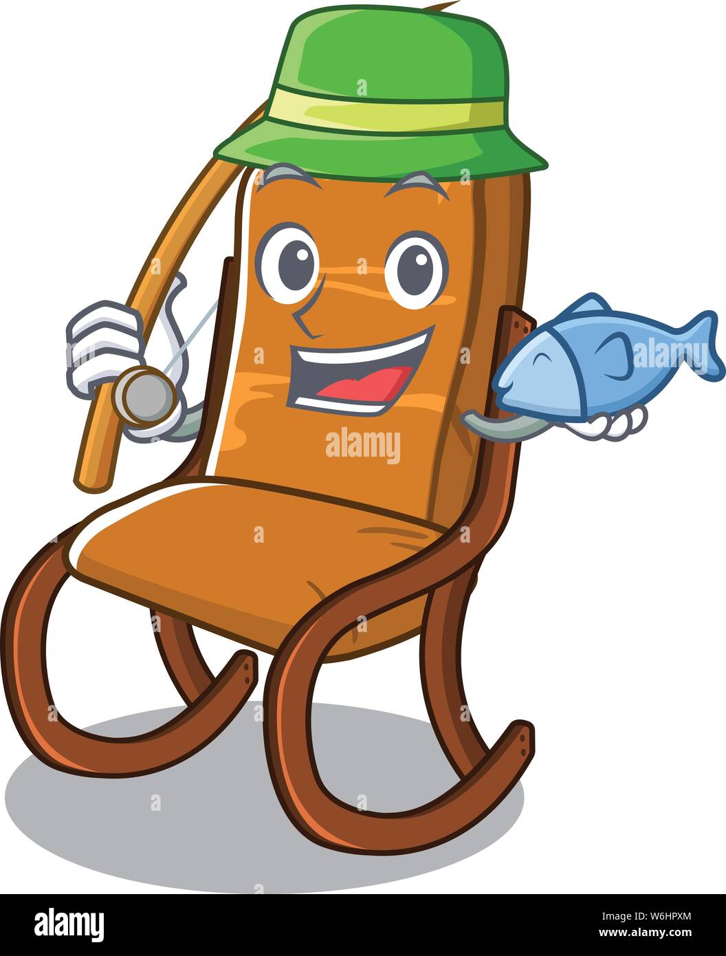 Fishing rocking chair in the cartoon shape Stock Vector Image & Art - Alamy