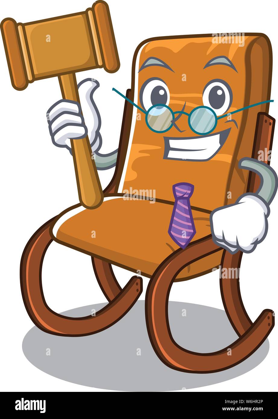 Judge toy rocking chair above cartoon table Stock Vector Image & Art ...