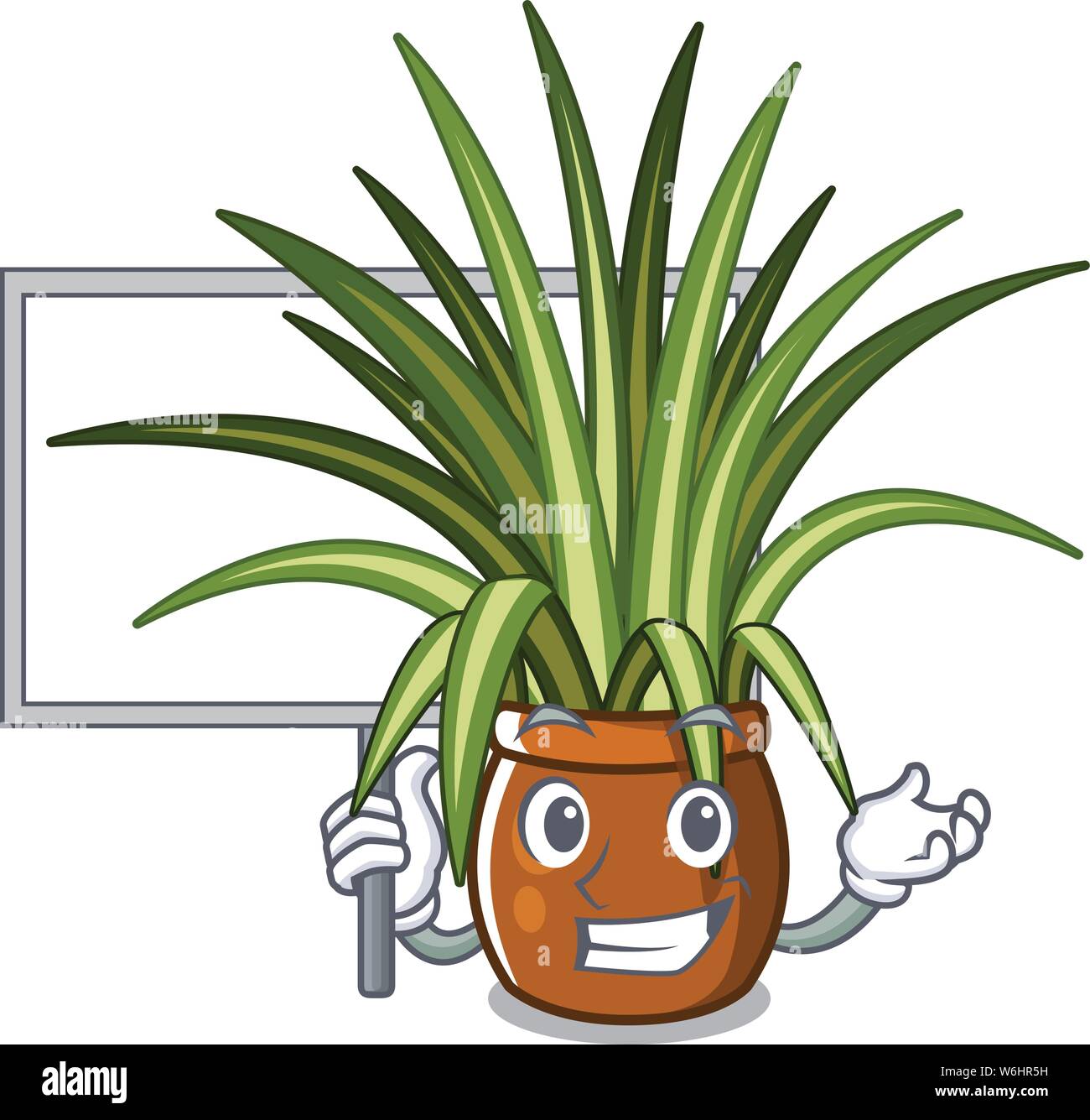 Bring board spider plant in the character shape Stock Vector Image ...