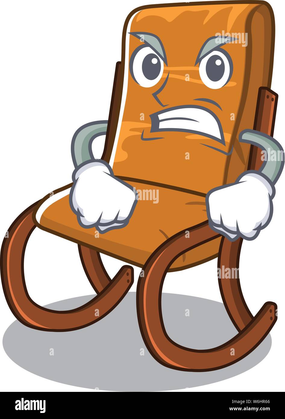 Angry rocking chair in the cartoon shape Stock Vector Image & Art - Alamy