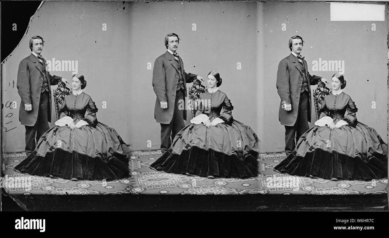 Hon. William Sprague and wife (Kate Chase Sprague), R.I Stock Photo - Alamy