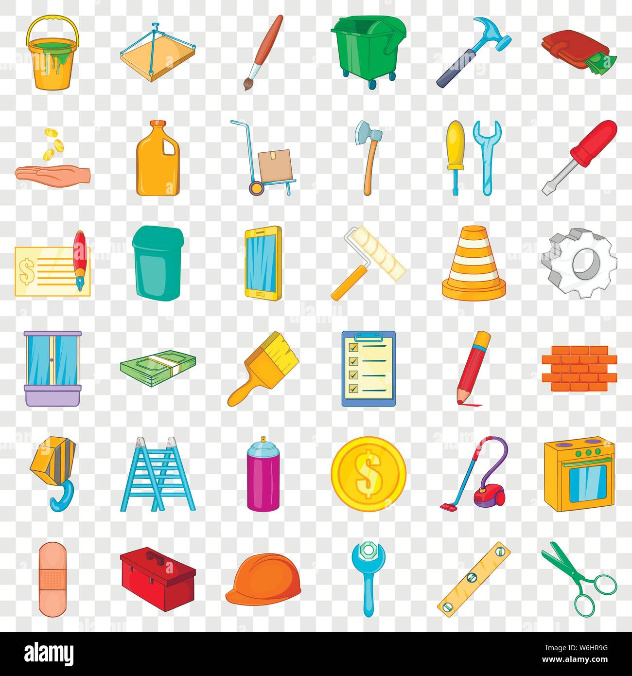 Screwdriver icons set, cartoon style Stock Vector Image & Art - Alamy