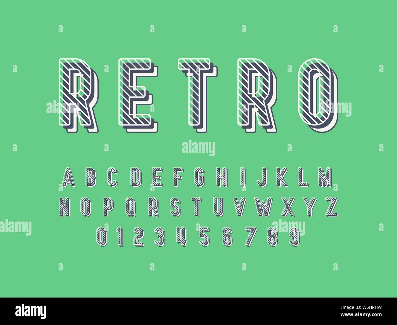 Retro color font and alphabet. Stock vector Stock Vector Image & Art ...